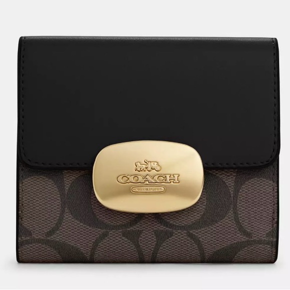 Coach | Bags | Eliza Small Coach Signature Canvas Wallet | Poshmark